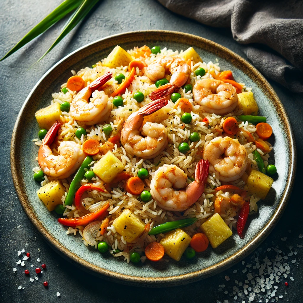 17. Thai stekt ris med kyckling & räkor - BambooExpressRestaurang.se